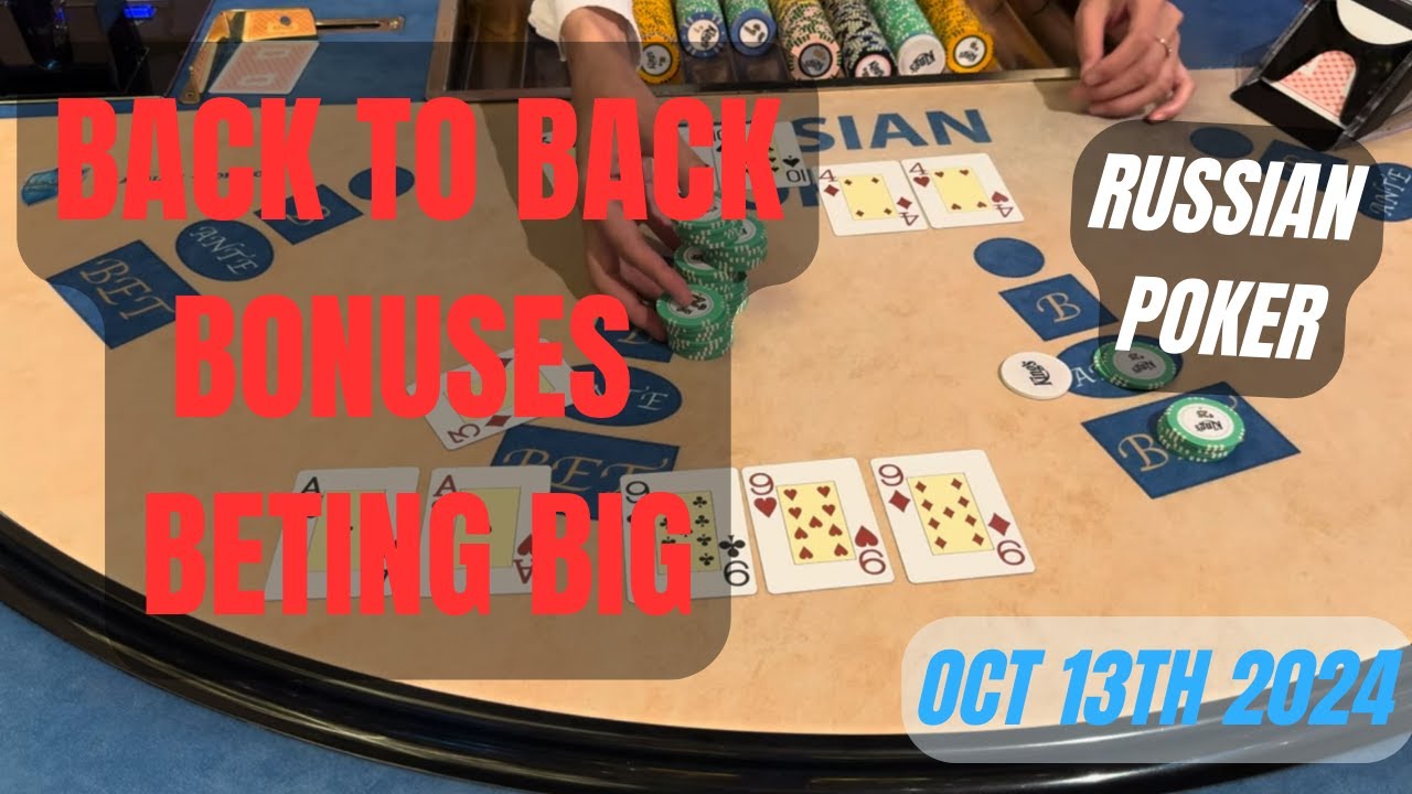 RUSSIAN POKER ! OCT 13TH 2024 BIG BONUS BIG BETS - YouTube