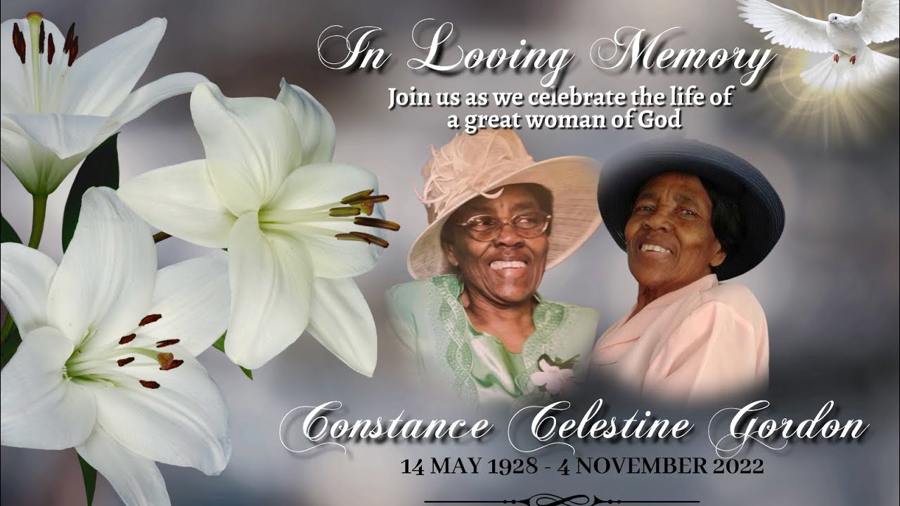 Celebration of Life for Sis Constance Gordon - YouTube