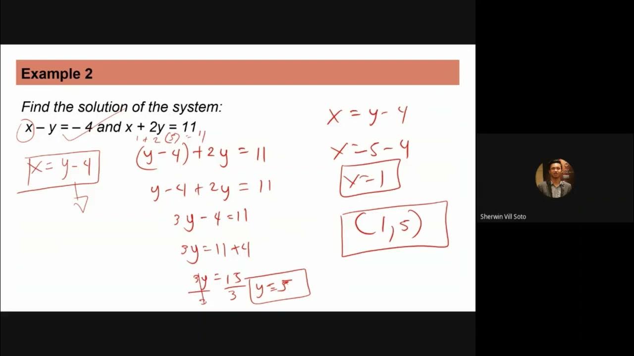 Lesson 19: Part 3: Solutions of Systems of Linear Equations ...