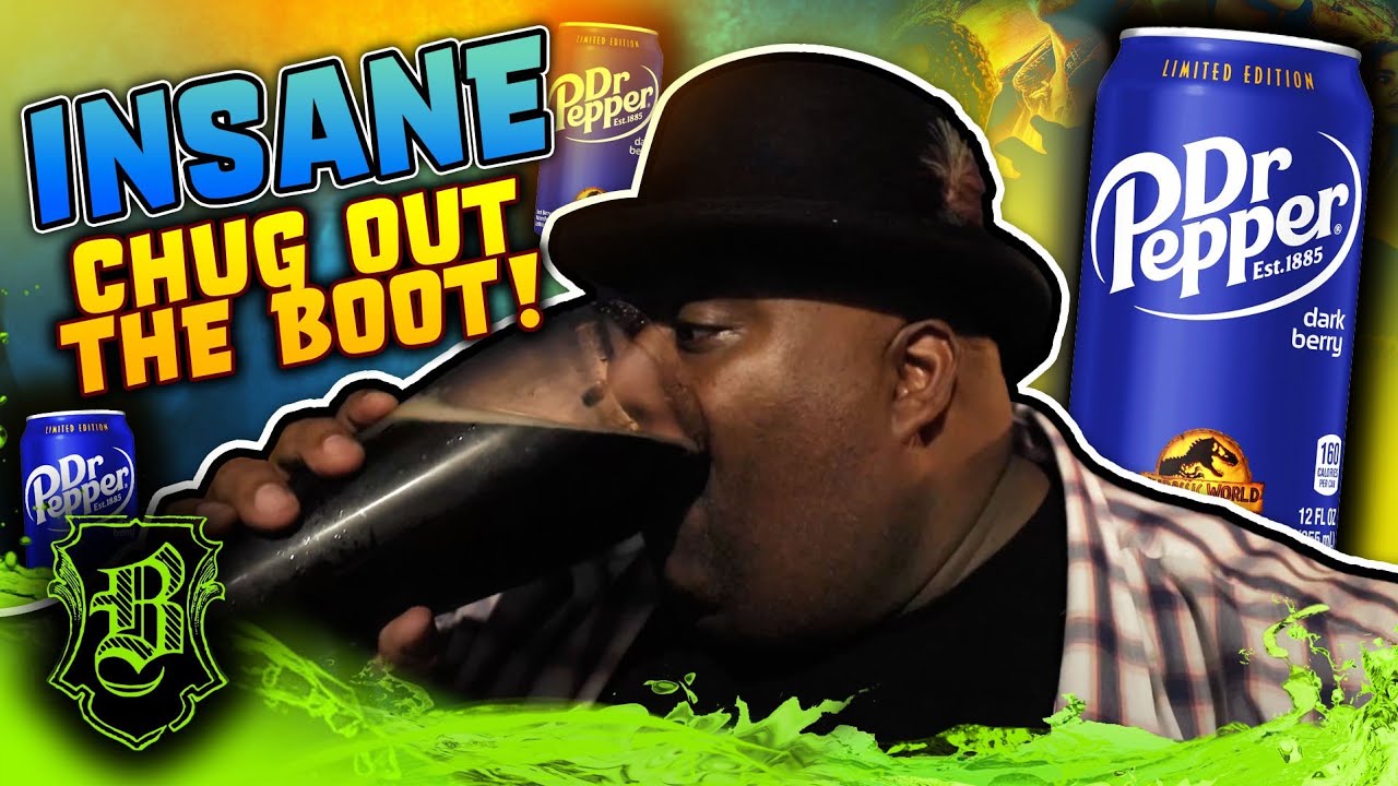 Dr. Pepper Dark Berry Stealth Chug Out the Boot! - YouTube