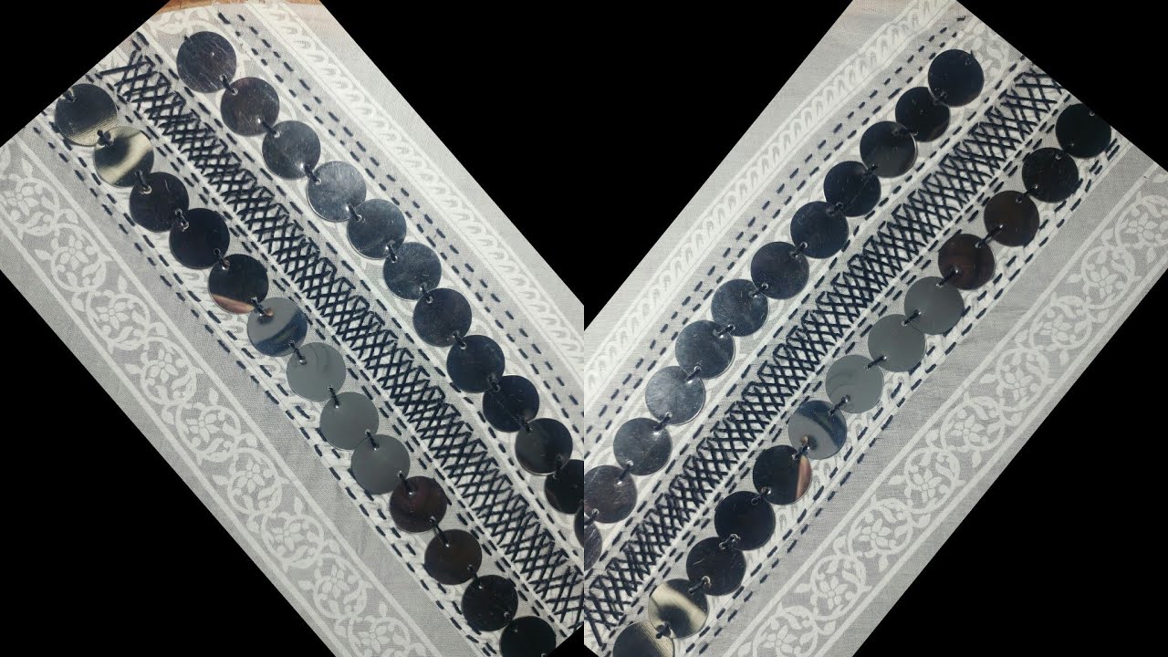 Phulkari Border Embroidery || Mirror Embroidery - YouTube