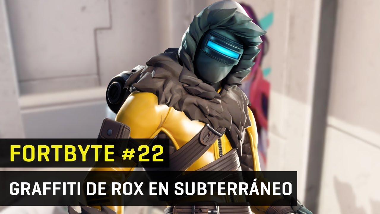 Fortbyte 22 en Fortnite - Graffiti con skin de Rox en paso subterráneo ...