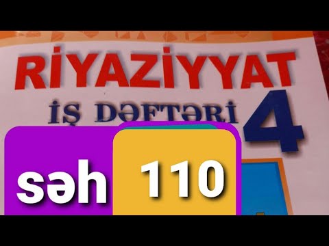 4 cü sinif Riyaziyyat iş dəftəri səhifə 110
