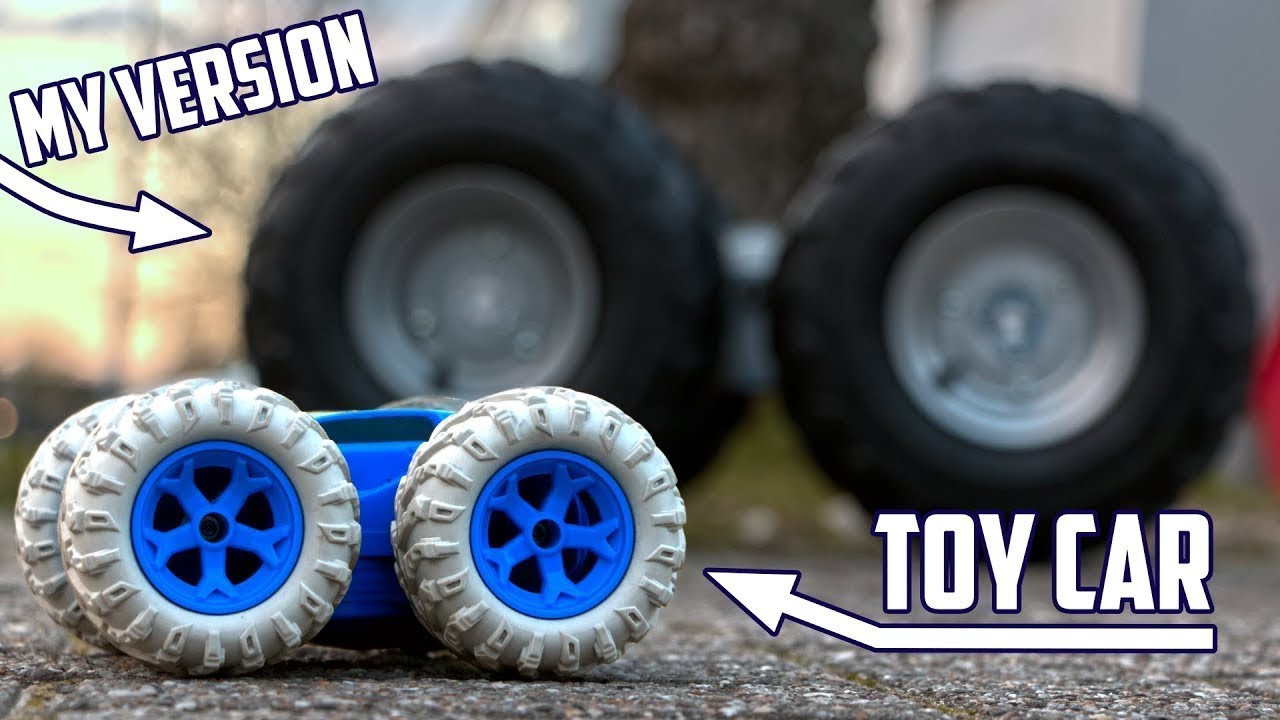Ik steel de RC auto van mijn zoontje om hem 5X zo groot te maken - YouTube