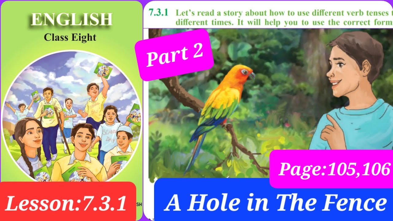 Class 8 English chapter 7 Lesson 7.3.1. A Hole in the Fence . Page 105 ...