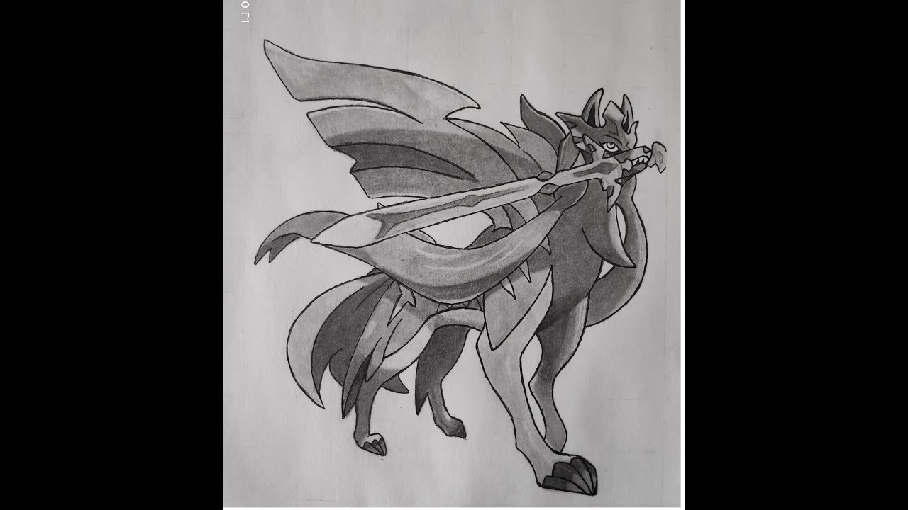 zacian pokemon drawing | timlapse drawing of pokemon - YouTube