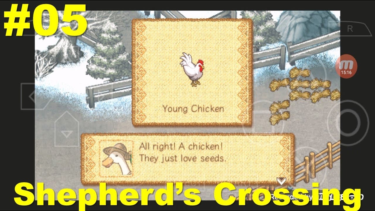 Shepherd's Crossing PSP Gameplay #05 No Grass Day, Chicken - YouTube