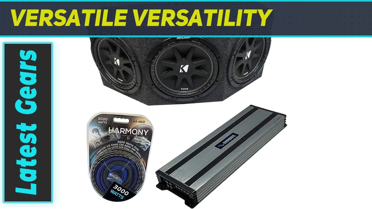 Harmony Audio Kicker Bundle C12 Comp Triple 12" Loaded Subwoofer 1800 ...