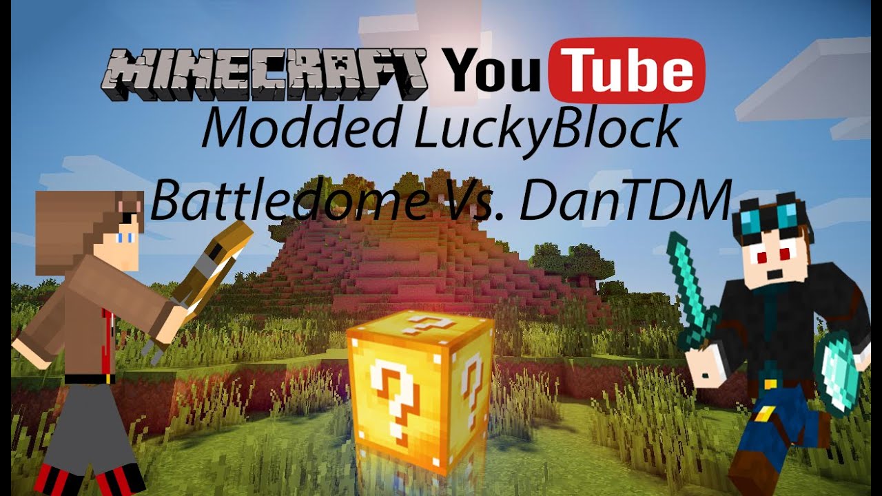 Minecraft Warring Youtubers : Fighting DanTDM - YouTube