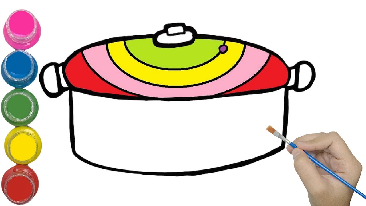 How to draw Rainbow pot | Step by step | Drawing | Painting #115 - YouTube