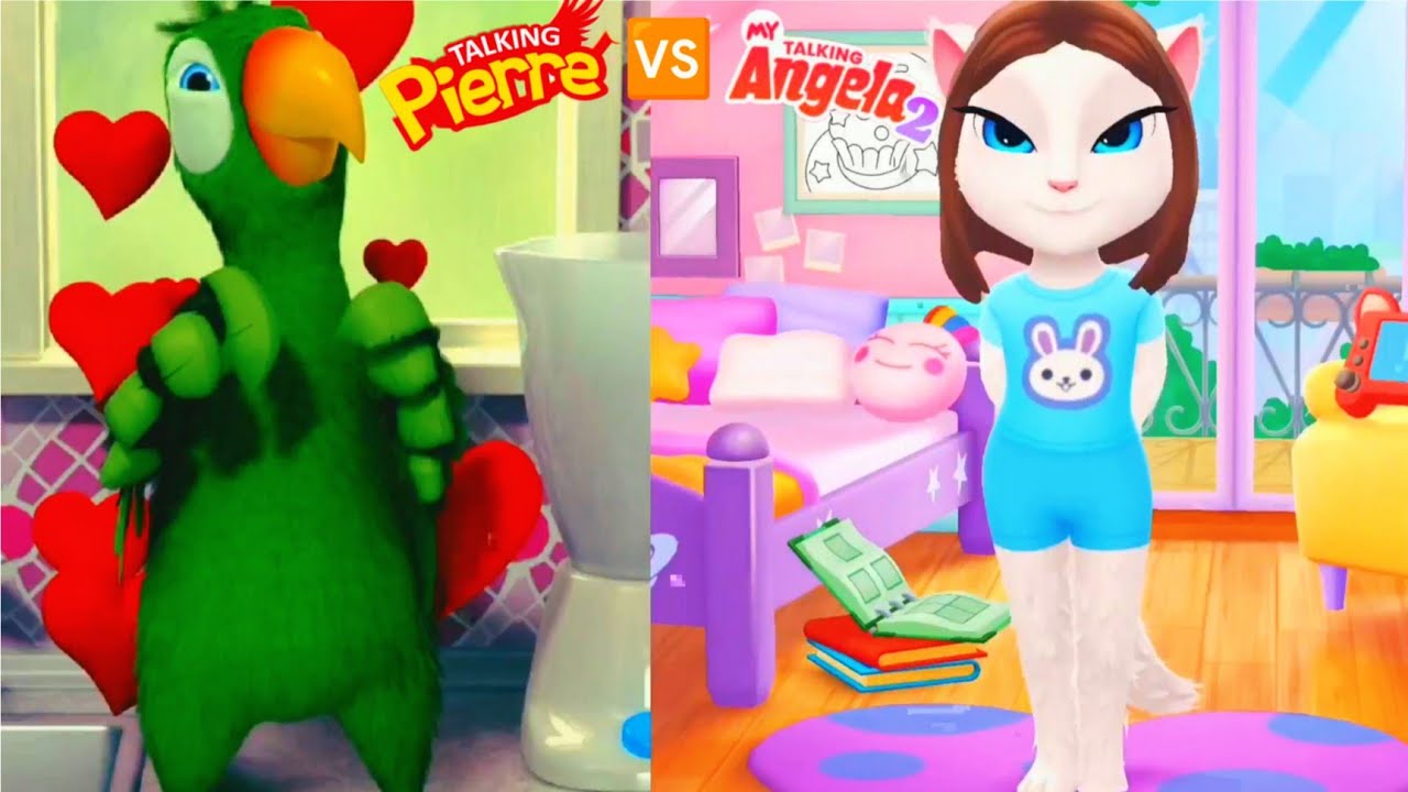 🦜🦜Talking Pierre 🆚 🧚‍♂️🧚‍♂️My Angela 2 Funny best video gameplay ...