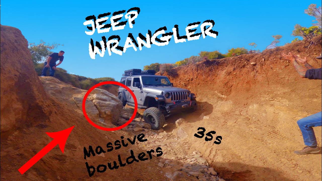 LIFTED JEEP WRANGLER on 35-inch tires tackles on MASSIVE BOULDERS ...