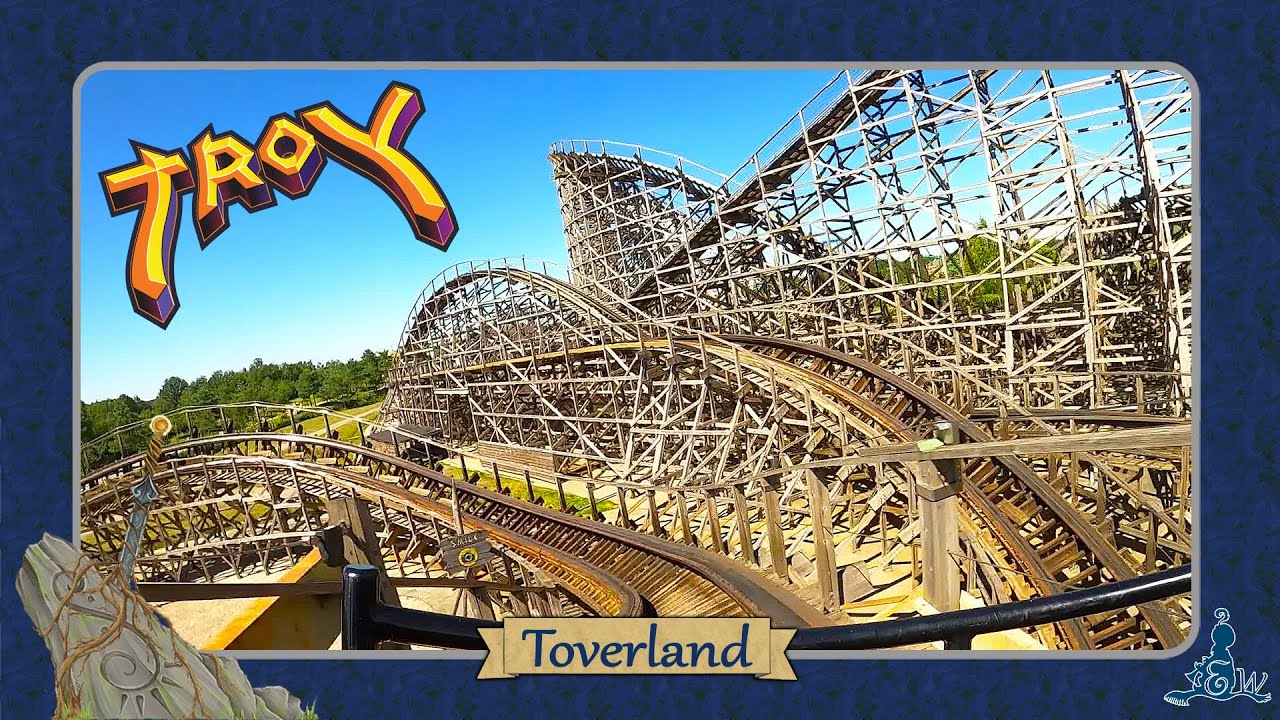 [Toverland] On-ride Troy (Wooden Coaster) - YouTube
