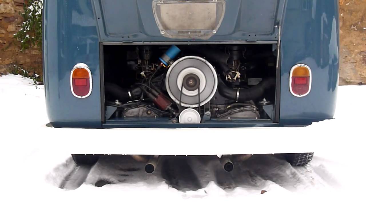 VW T1 mit Porsche 911T 2,2l Motor - YouTube
