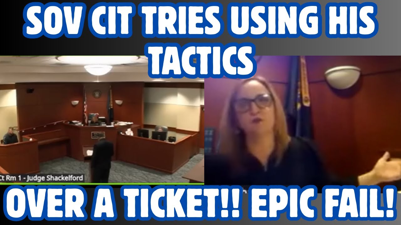 SOV CIT TRIES USING HIS TACTICS IN JUDGE SHACKELFORD'S COURT!! EPIC ...