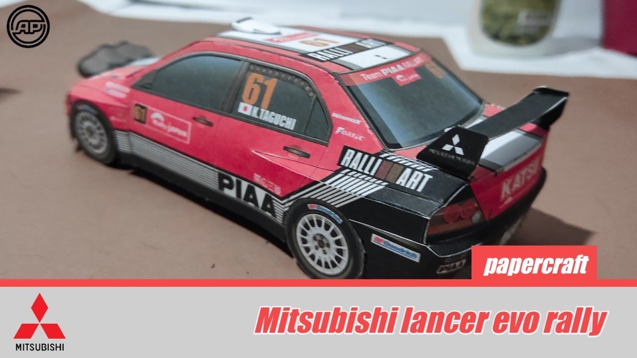 papercraft INDONESIA | Kerajinan kertas Mitsubishi Lancer evo rally car ...