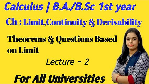 Limit,Continuity & Derivability - YouTube