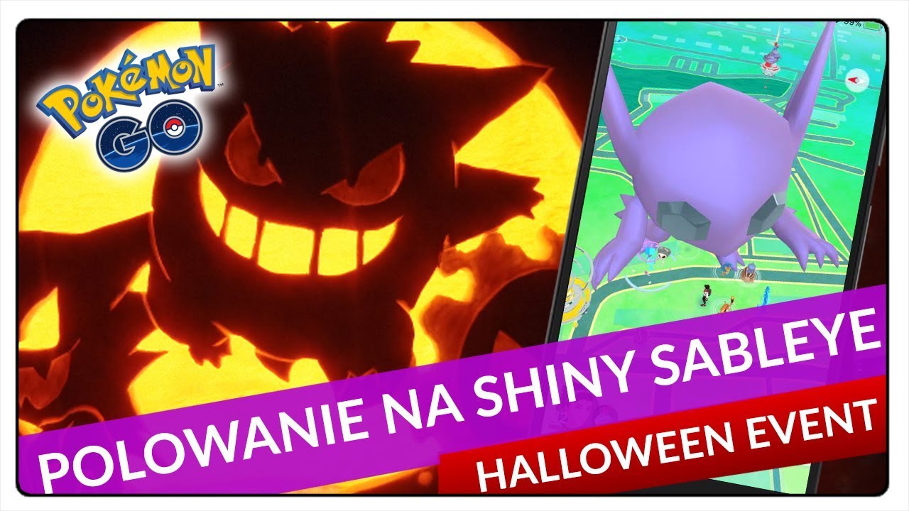POLOWANIE NA SHINY SABLEYE W POKEMON GO! HALLOWEEN EVENT - YouTube