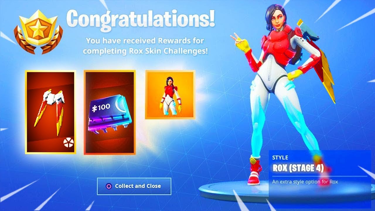 LE NOUVEAU SKIN ROX ETAPE 4 SUR FORTNITE ! (+ PIOCHE PALIER 100) - YouTube