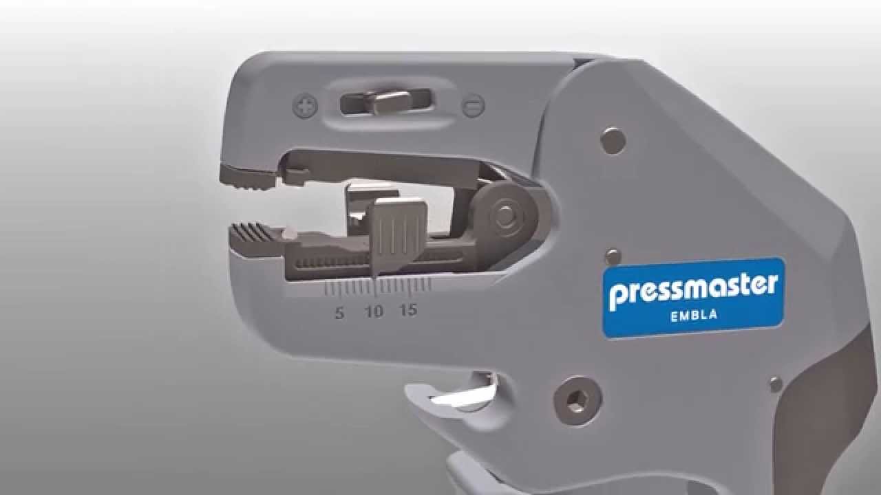 Embla RA, New Ergonomic Cut and Strip tool, from Pressmaster AB - YouTube