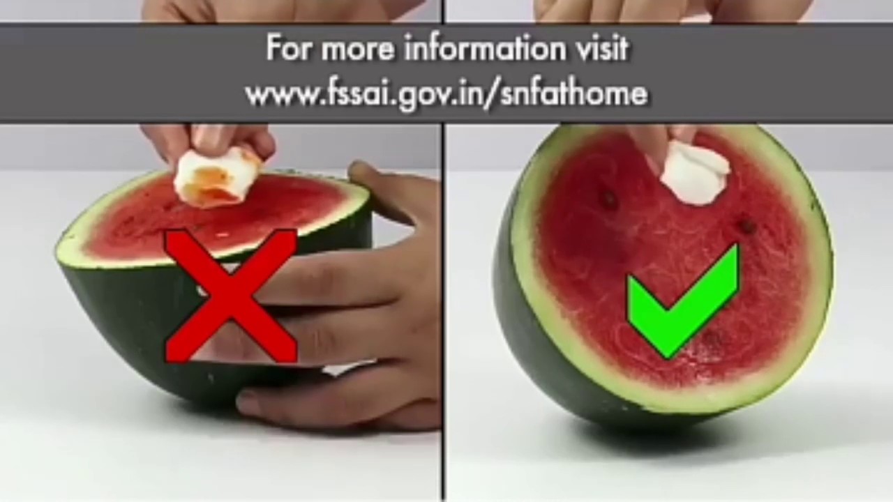 simple method to find adulteration in watermelon by FSSCAI - YouTube