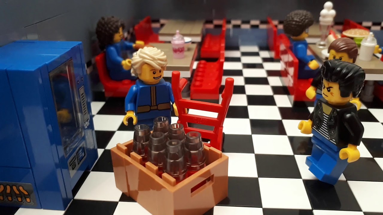 LEGO Fallout cafeteria and kitchen - YouTube