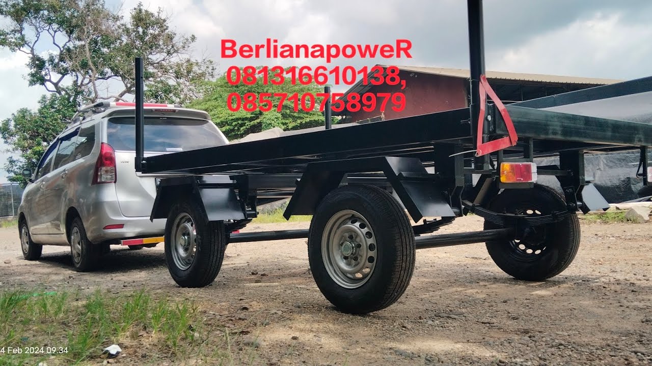 TRAILER TROLI ANHANG GEROBAK KERETA TANGKI KEBUN PERTANIAN POMPA TRAFO ...