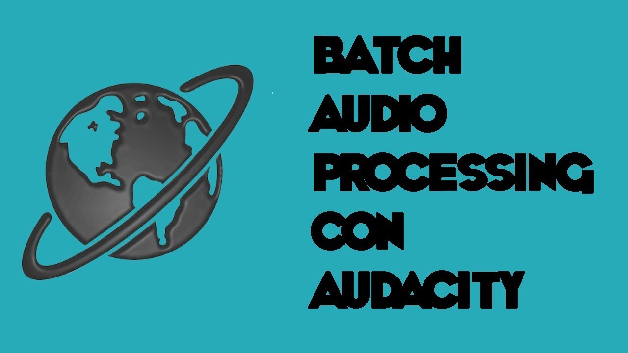 BATCH AUDIO PROCESSING CON AUDACITY - YouTube