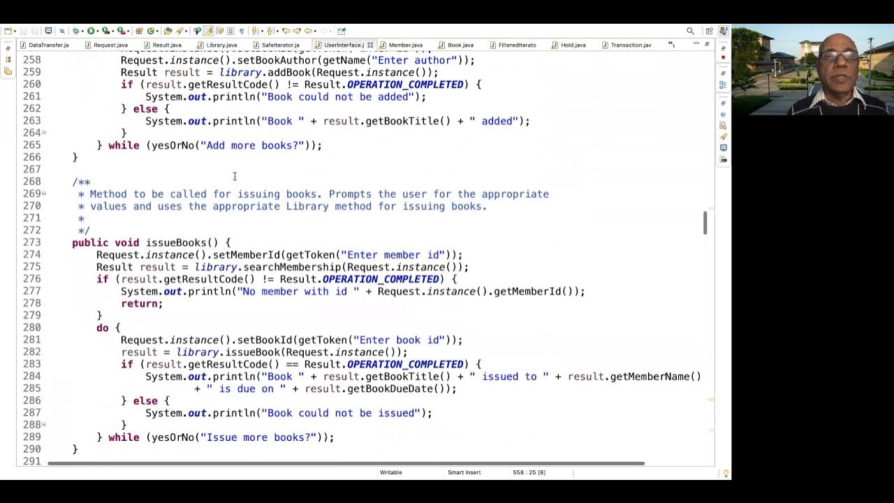 Libary code overview; Add books and member - YouTube