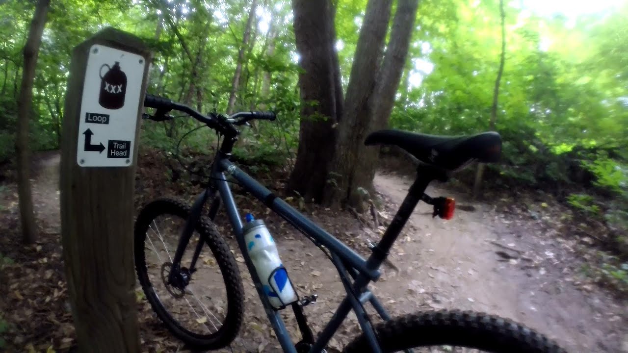 Single Speed Mountain Bike Ride Bootlegger's Run Trail Singletrack Bike ...