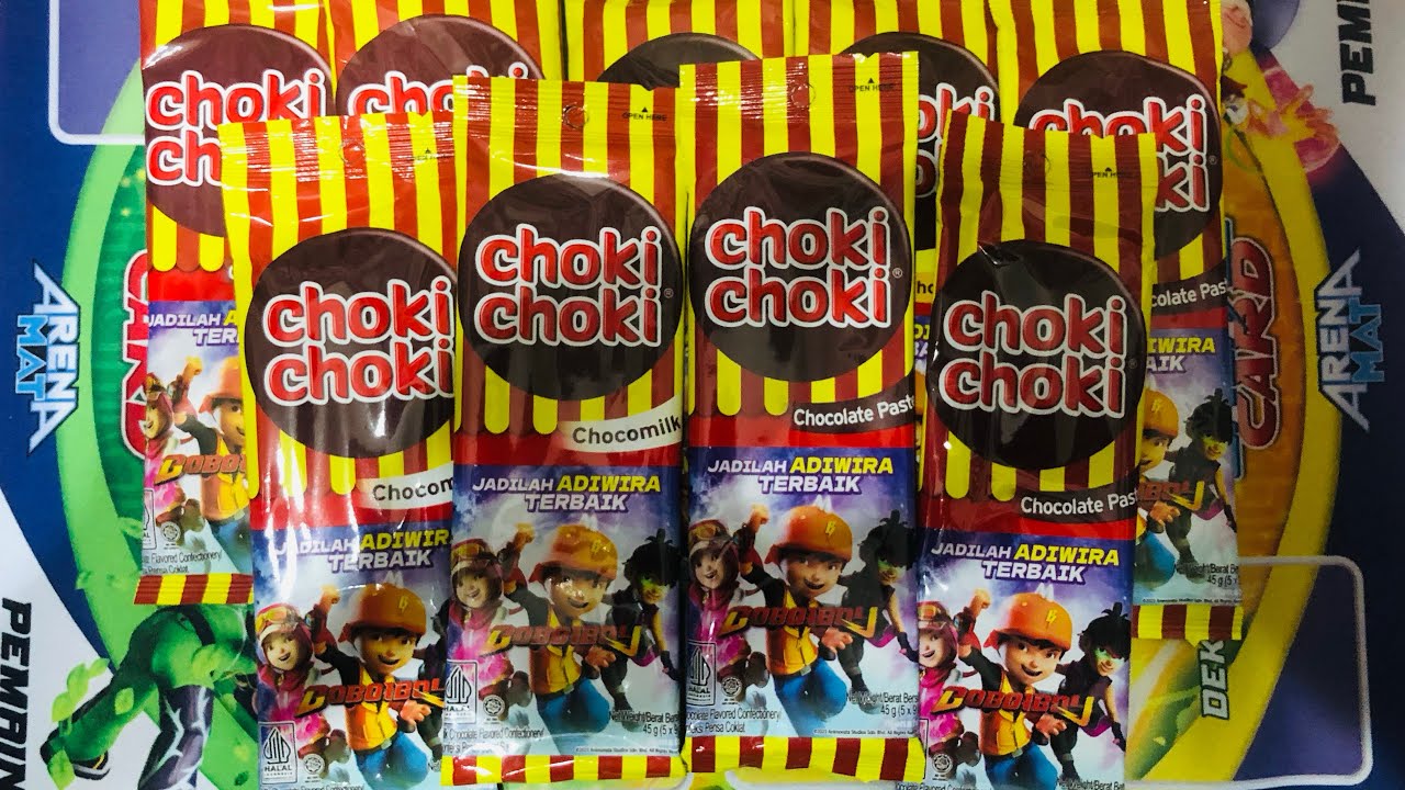 Aku unboxing 9 pek choki choki boboiboy lagi! Nasib baik tak dapat kad ...
