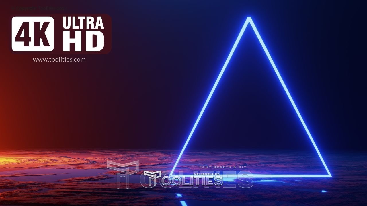 Neon Lights Triangle Tunnel Animated Loop Background 4K Screensaver ...