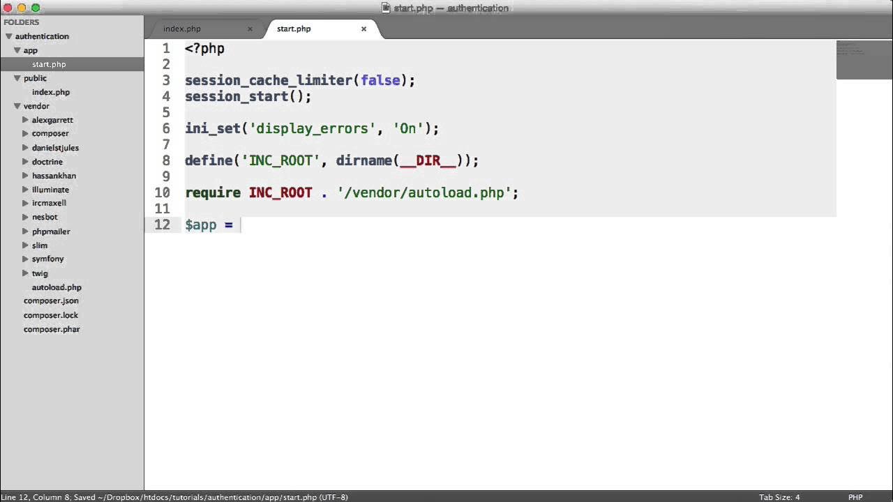 PHP Authentication: Setting Up (3/30) - YouTube