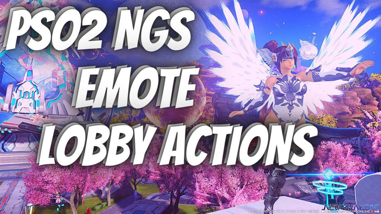 PSO2 NGS 803: Side-Scrolling Shooting Emote Lobby Action 803「横シューティング ...