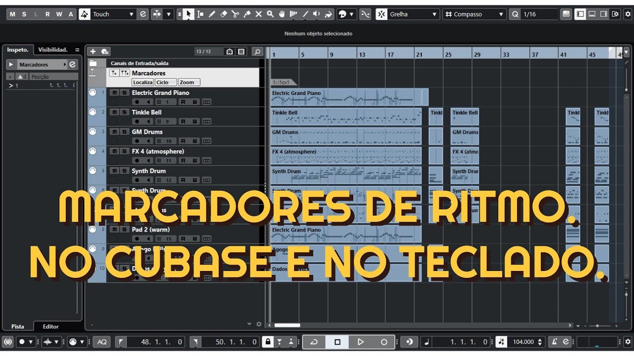 COMO FAZER MARCADORES DE RITMO NO CUBASE E NO TECLADO KORG. - YouTube