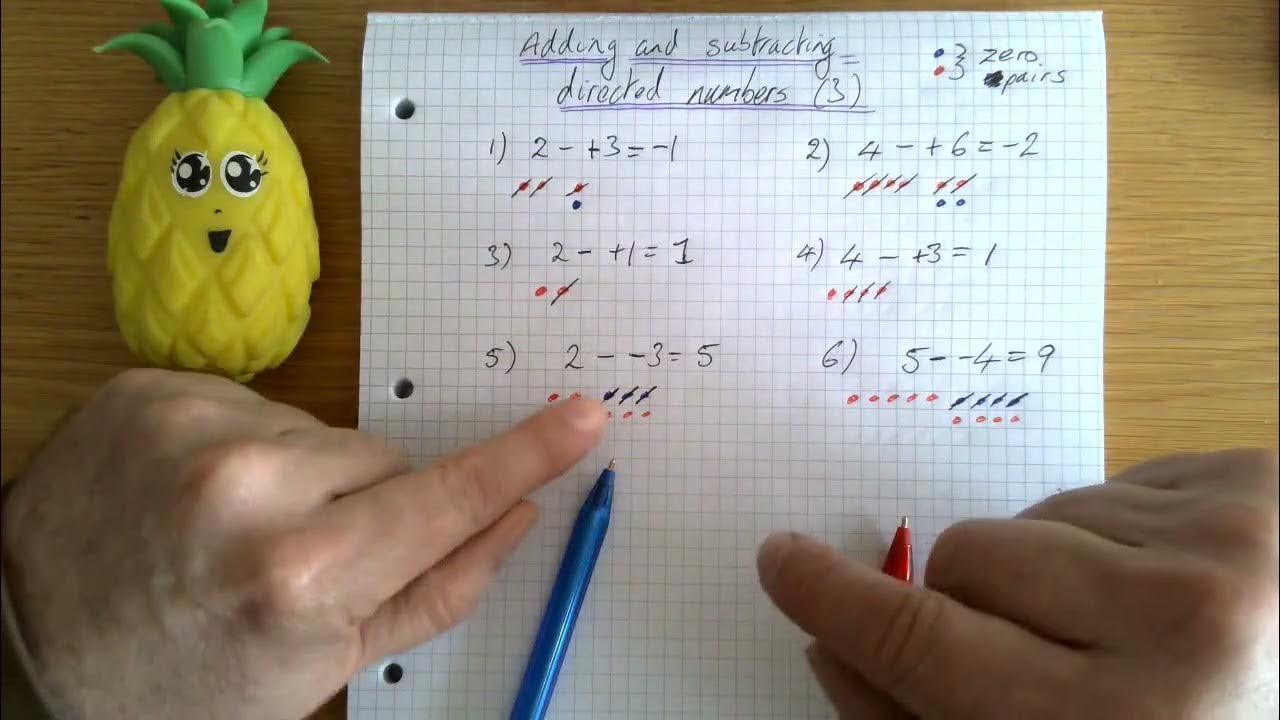 3 Adding and subtracting directed numbers with joke - YouTube