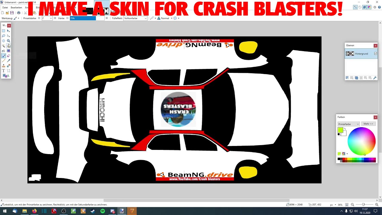 I make a skin for Crash blasters! | BeamNG Drive - YouTube