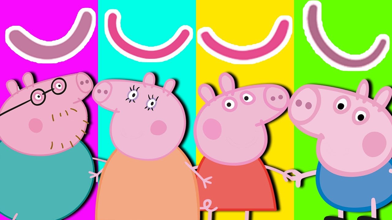 Wrong Mouth Peppa Pig Finger Family Song And Learn Colors - YouTube