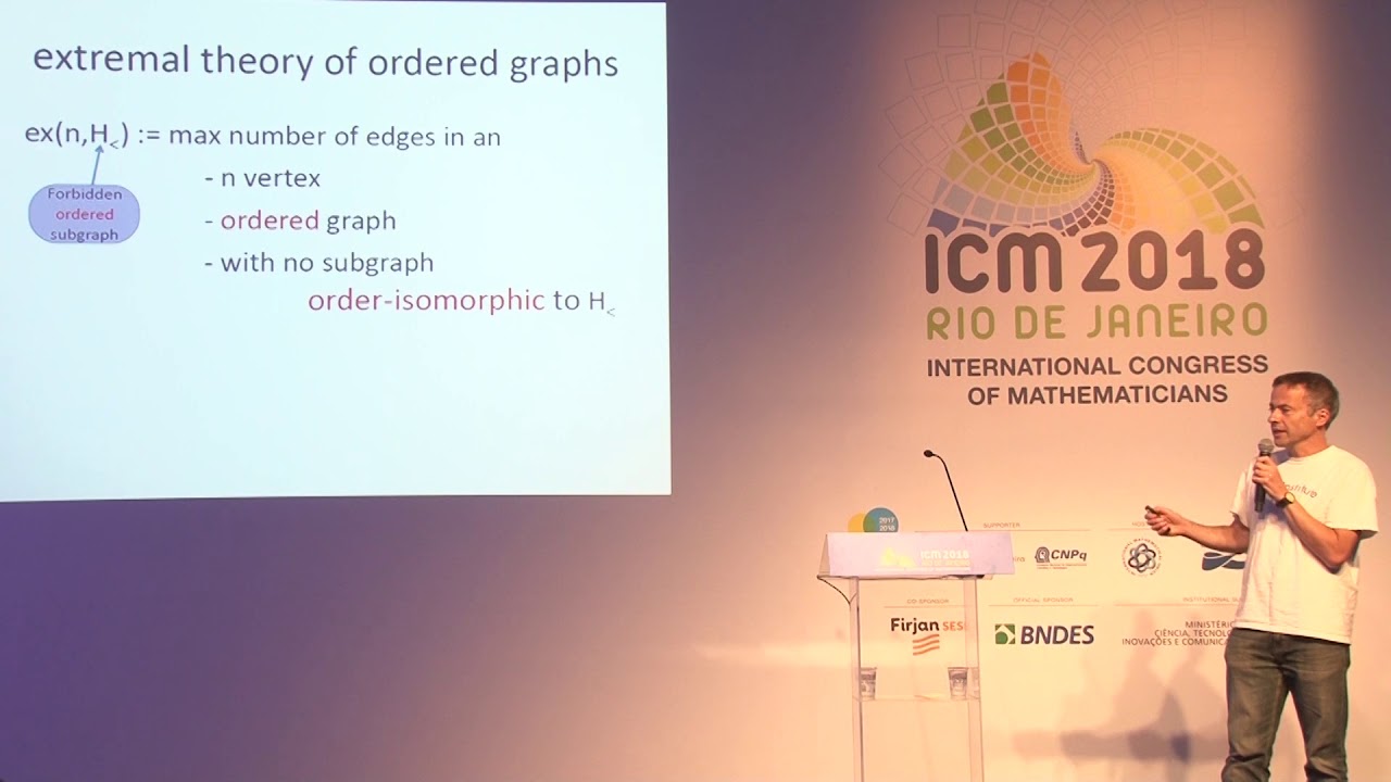 Extremal theory of ordered graphs – Gábor Tardos – ICM2018 - YouTube