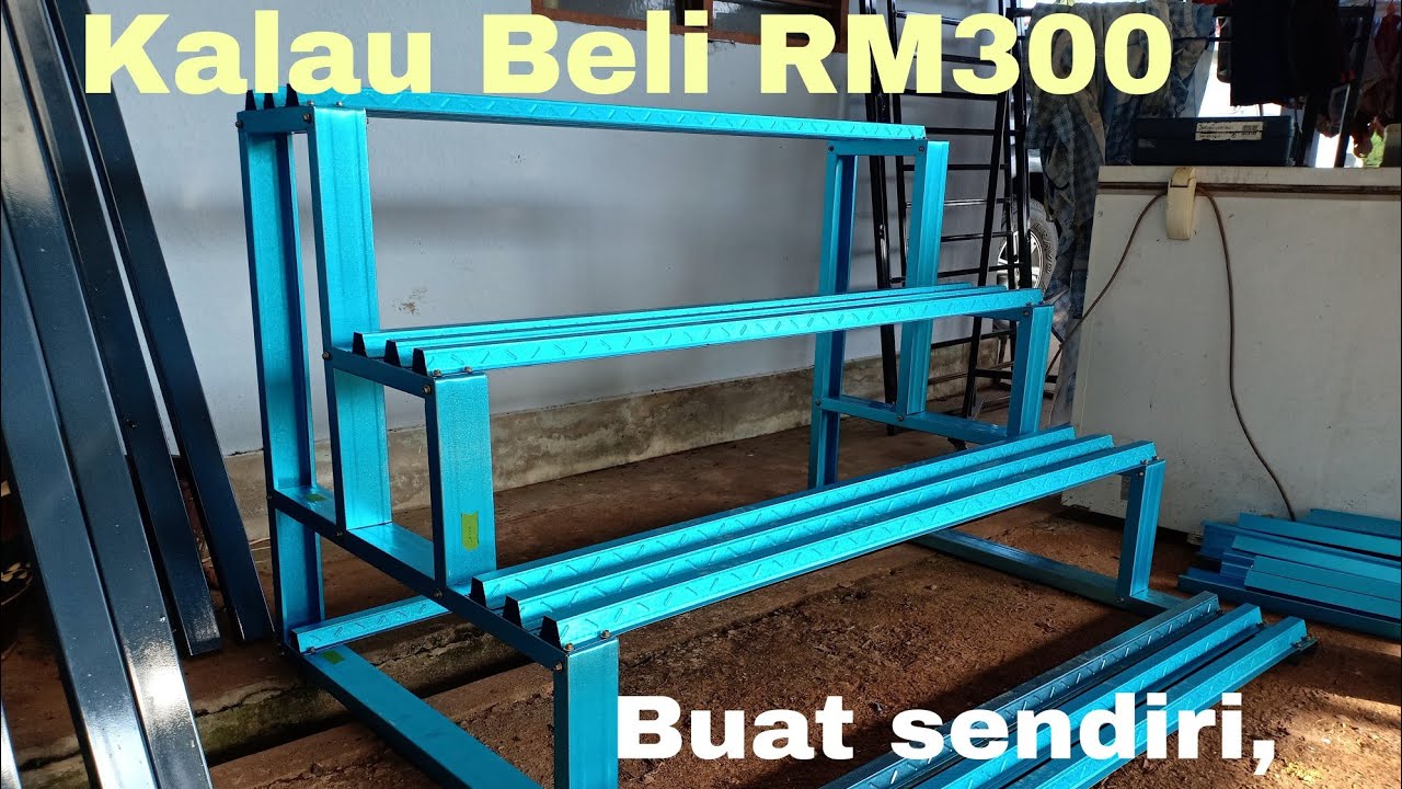 Cara buat rak bunga 4 tingkat untuk pasu besar. Besi baton - YouTube