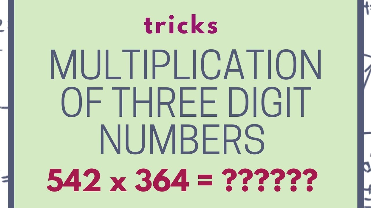 Multiplication Of Three Digit Numbers tricks YouTube Multiplication Of Three Digit Numbers tricks YouTube