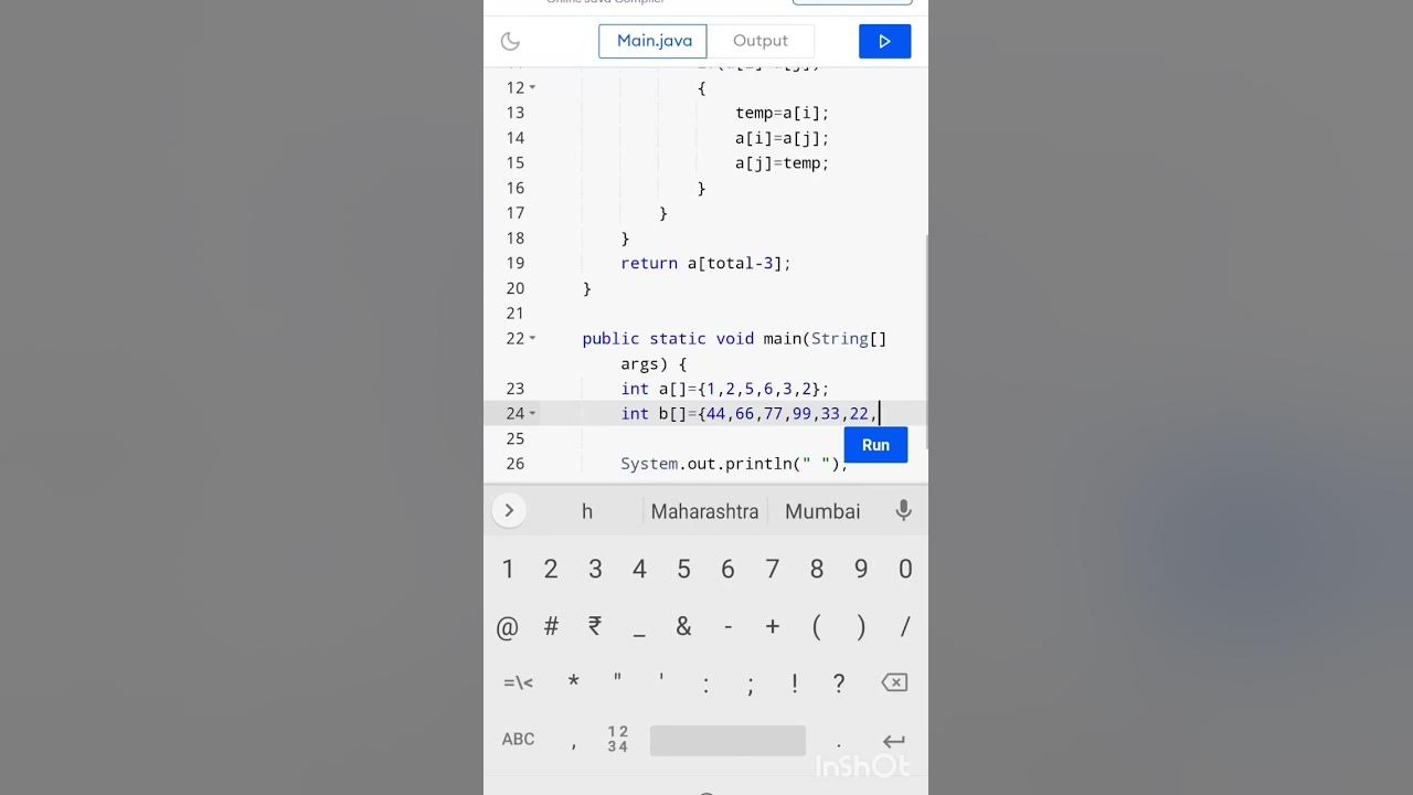 Java Program To Find Third Largest Element In An Array Codingguru Youtubeshorts 😎 Youtube