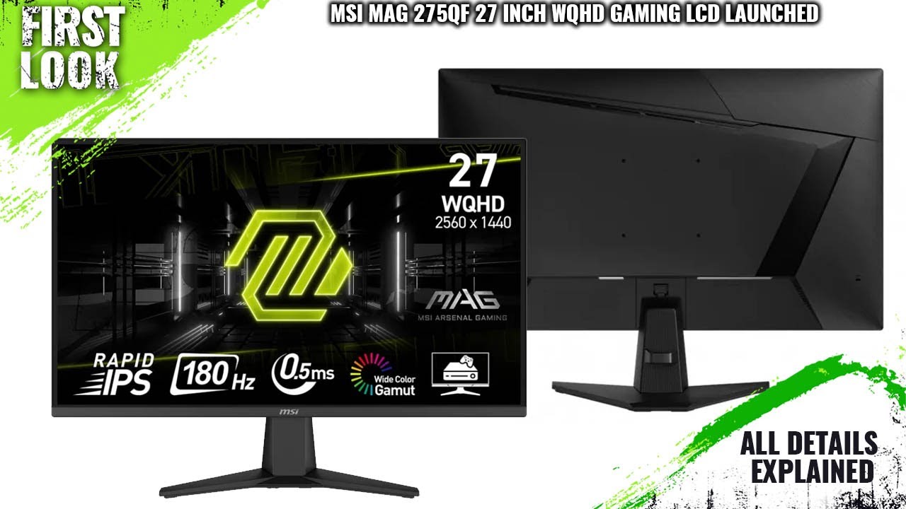 MSI MAG 275QF 27-Inch WQHD Gaming LCD Launched With AI Vision ...