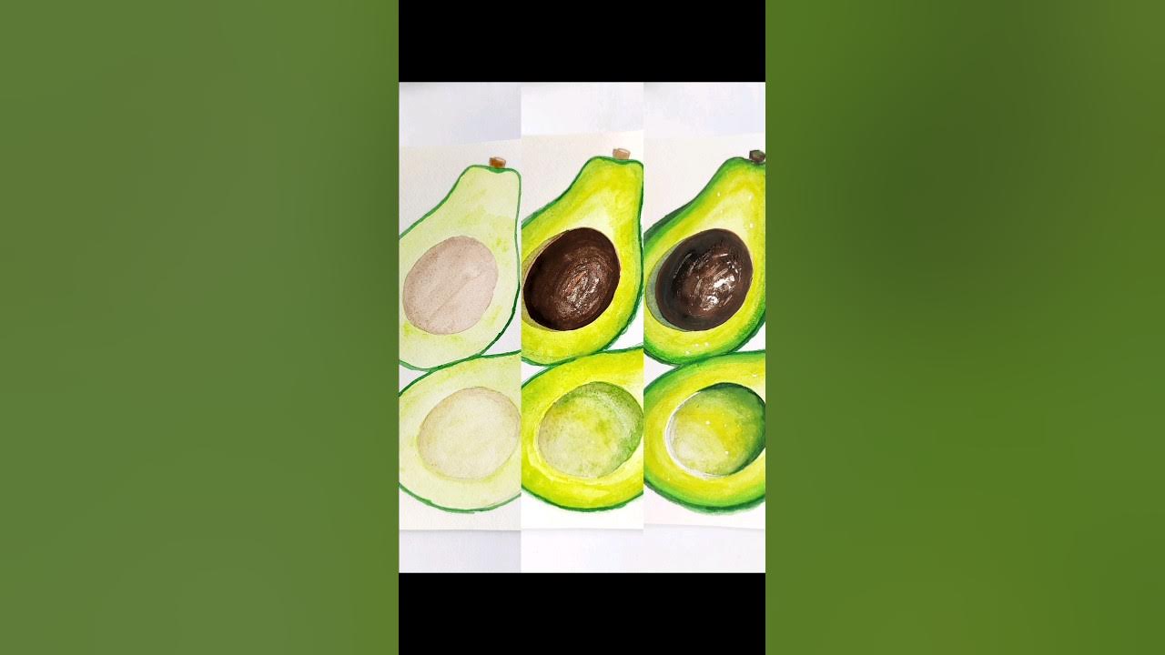 Малюємо авокадо 🥑 поетапно - YouTube