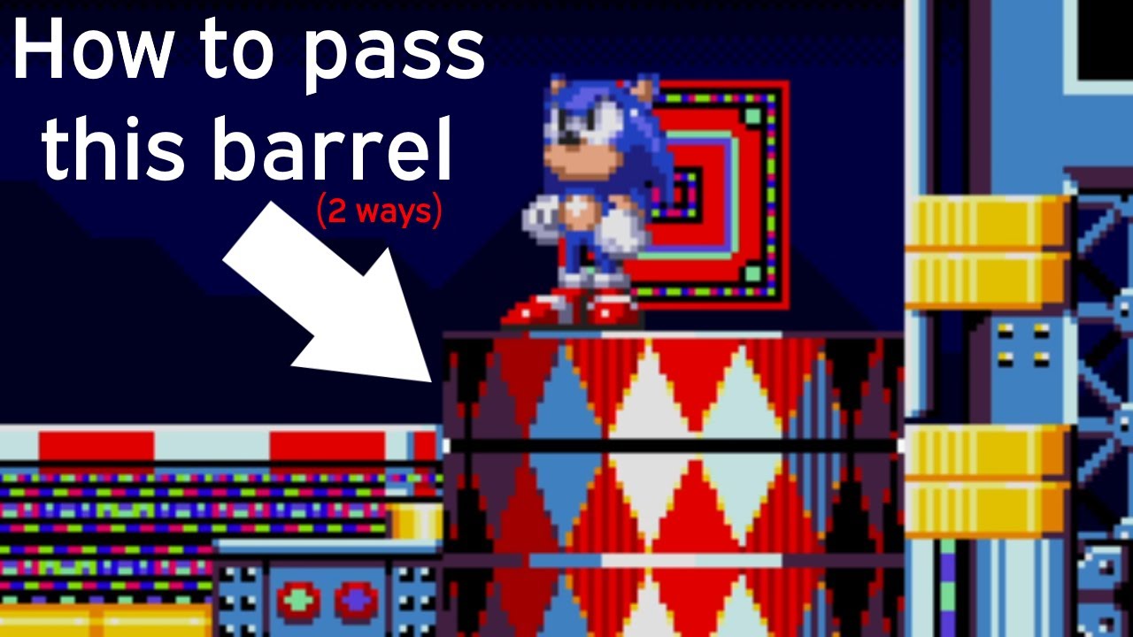 2 ways how to pass Barrel in Sonic Origins (Carnival Night Zone ~ Sonic ...
