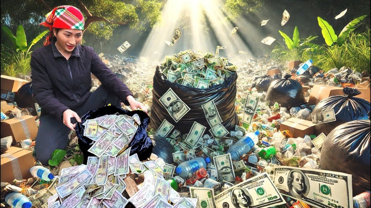 120 days searching for huge amount of money: lucky scrap collector girl ...