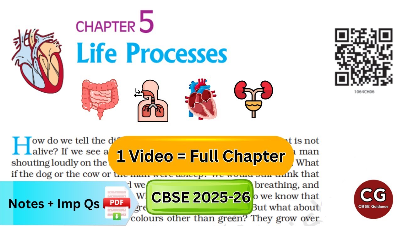 Life Processes Class 10: NCERT Edition Explained! (One Shot Video ...