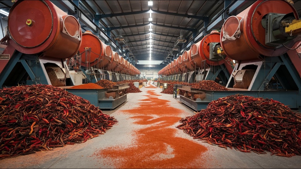 How Chili Powder is Made in Factories The Amazing Process of Turning ...