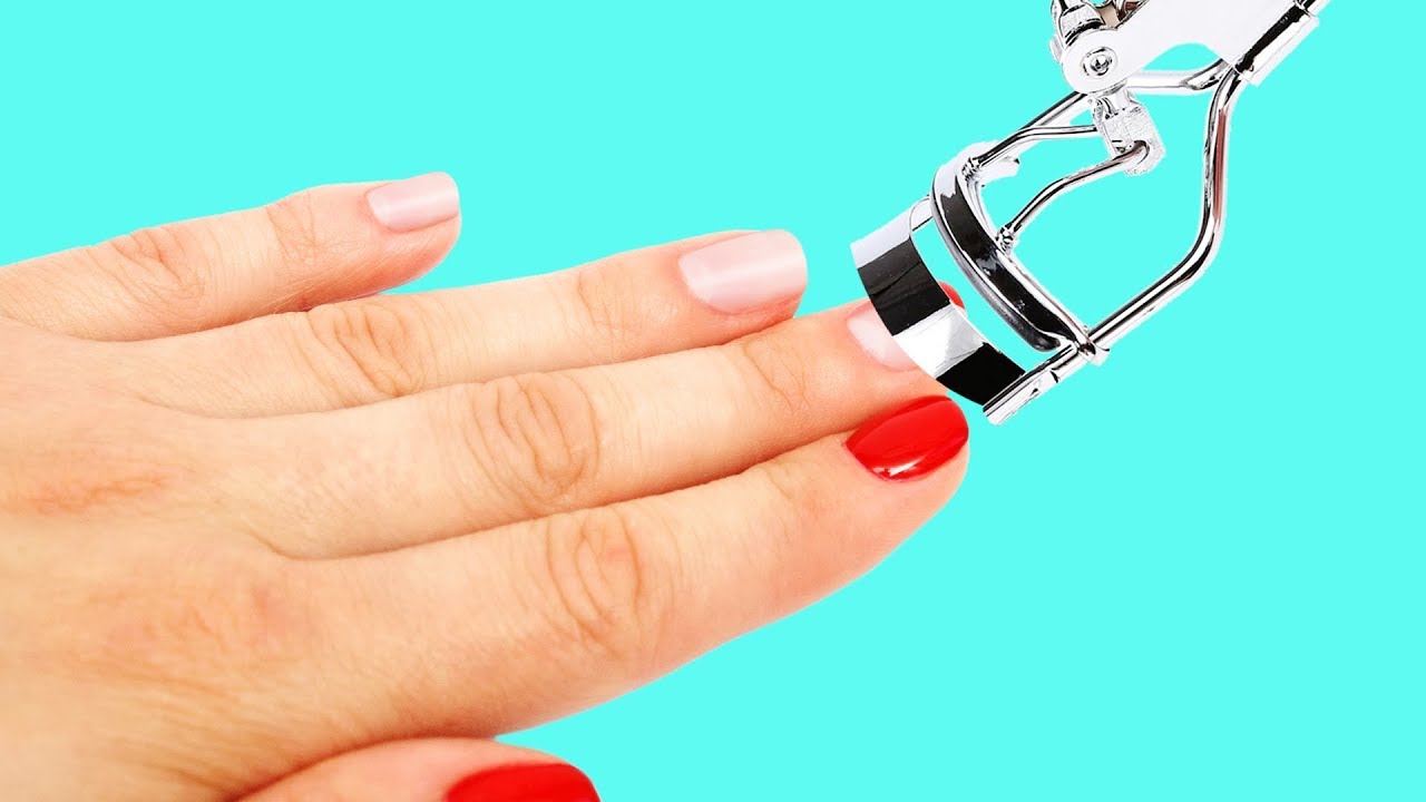 37 WEIRD MANICURE HACKS - YouTube