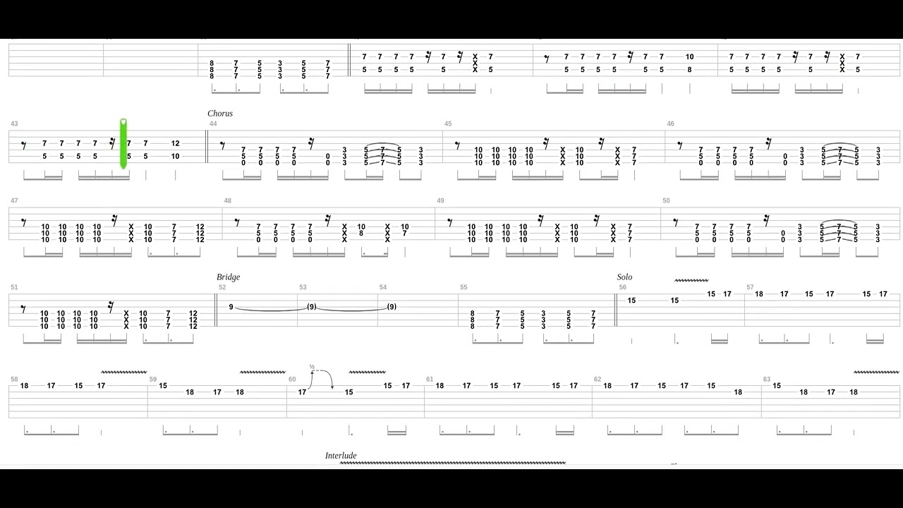 Break Tab by Three Days Grace + Guitar only + Guitar tab - YouTube